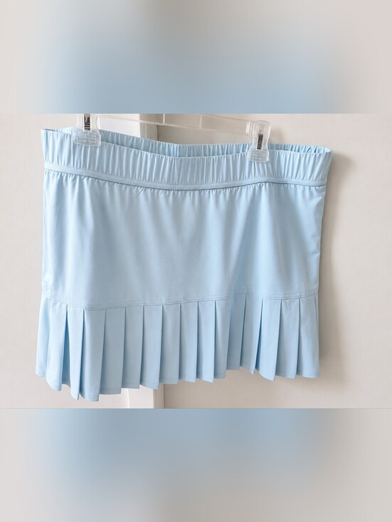 Talbots | Skirts | Talbots Light Blue Elastic Waist Pleated Skirt ...